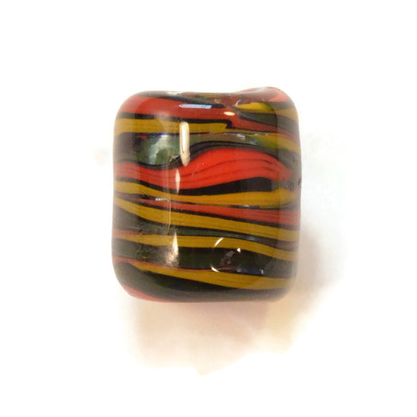 Pyrex Glass Dread Beads Small Rasta | DreadHeadHQ